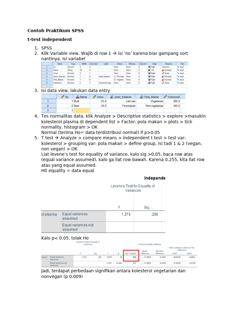 Contoh Praktikum SPSS_141024 | PDF