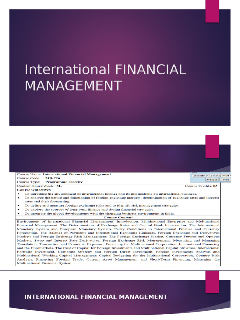 l.1, L.2-International Financial Management | PDF | Franchising | License