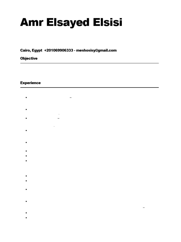 Amr_Elsisi_Resume (1) | PDF | Brand | Computing