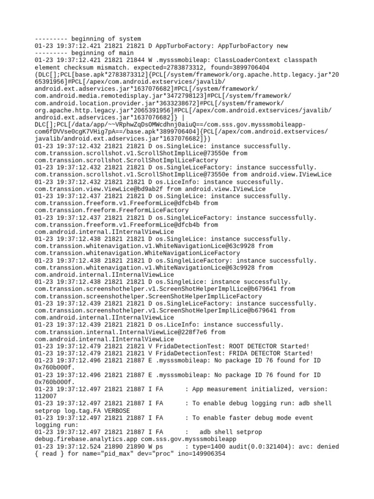 Android App Debug Log Analysis | PDF | Software Engineering | System Software