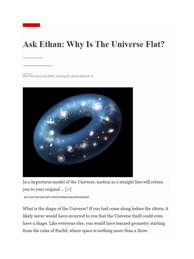 Why is the universe flat | PDF | General Relativity | Line (Geometry)