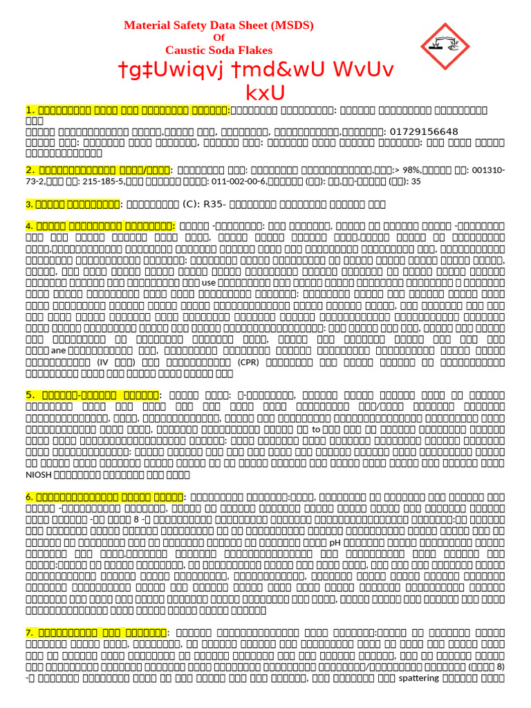 Caustic Soda Tasnim | PDF