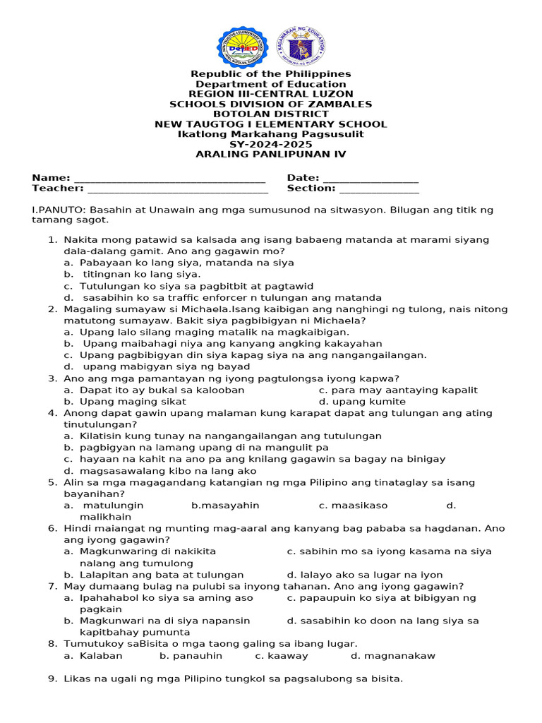 PT - Esp 5 - Q3 | PDF