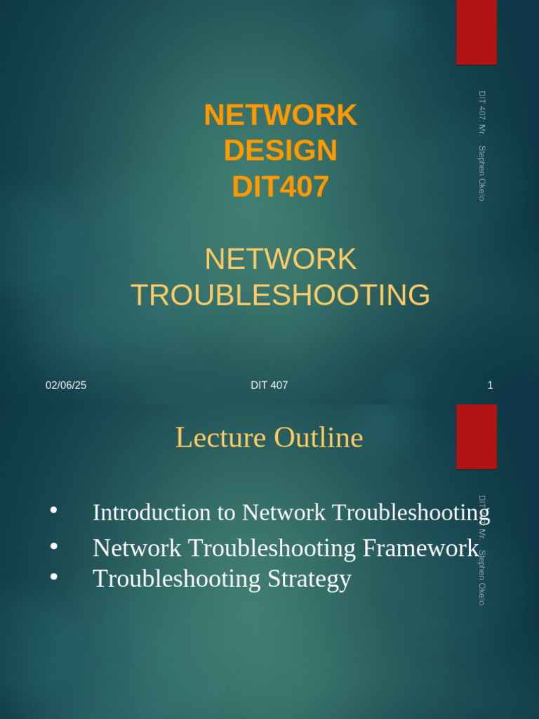 Network Troubleshooting Pdf Computer Network Troubleshooting