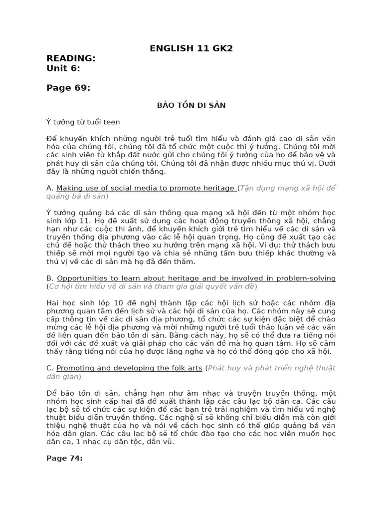 Reading GK2 11 | PDF