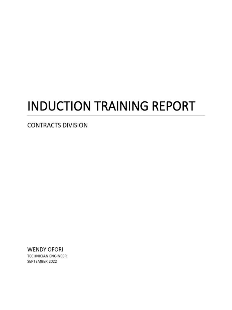Road Maintenance Induction Report | PDF | Specification (Technical Standard) | Employment