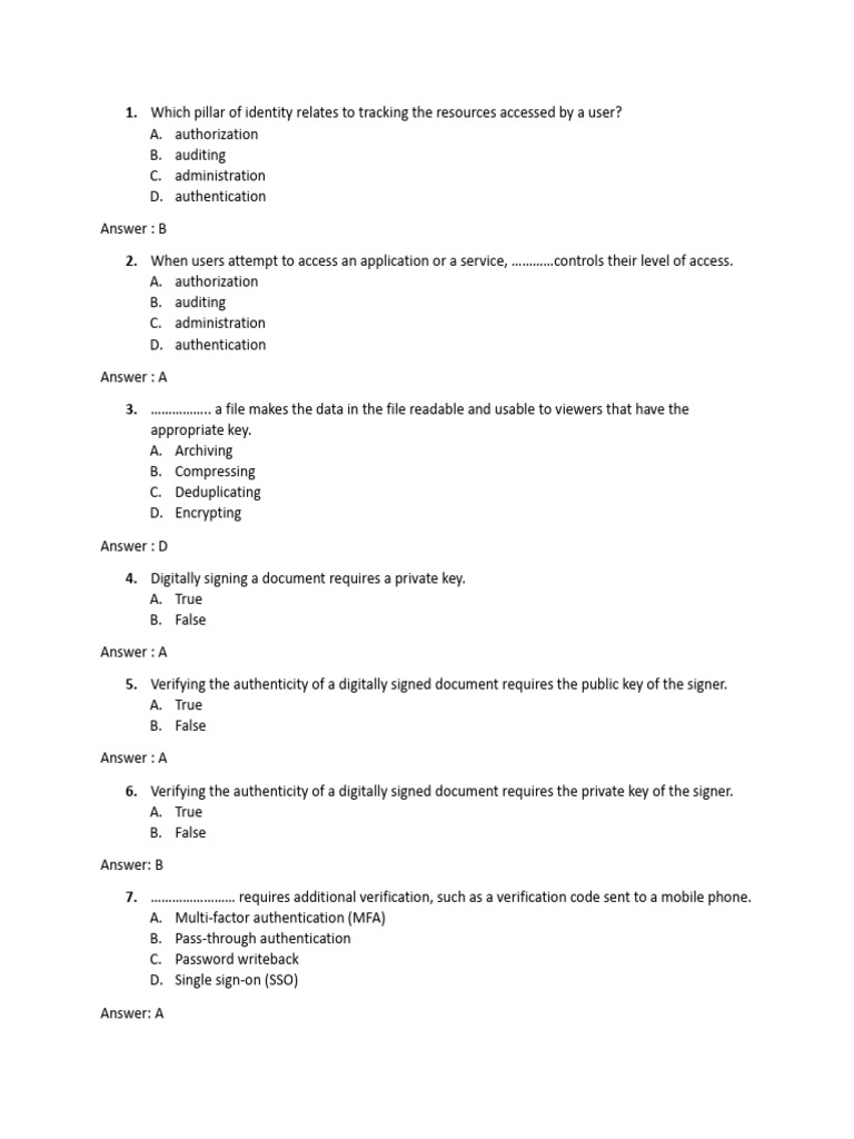 Questions Dump - Students | PDF | Active Directory | Security