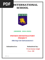 Class 12TH Project On Moving Coil Galvanometer | PDF | Quantity ...