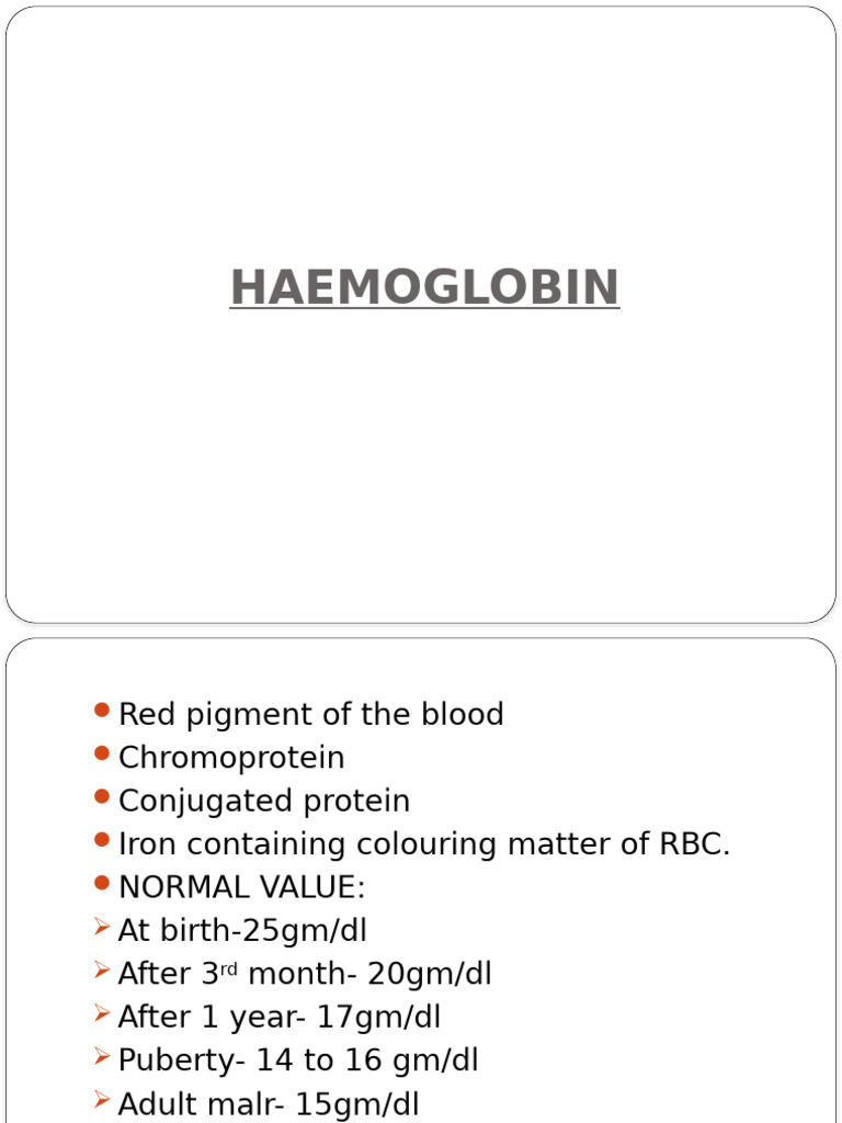 Haemoglobin | PDF | Hemoglobin | Anemia