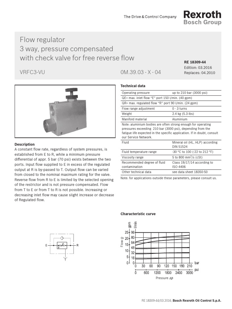 3-Way Flow Control Valve | PDF | Valve | Viscosity
