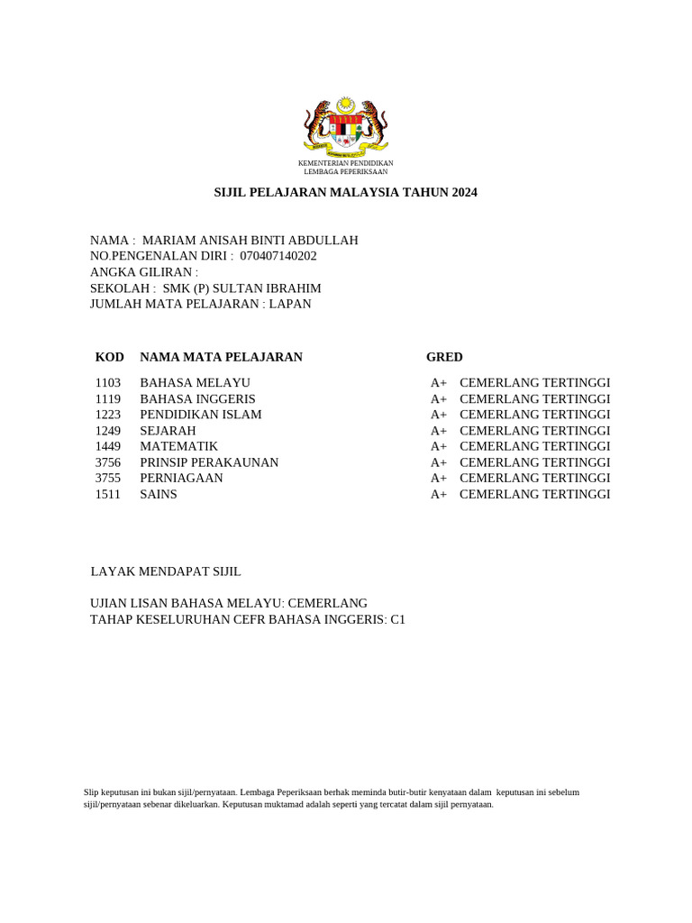 SPM Template 1 2 | PDF