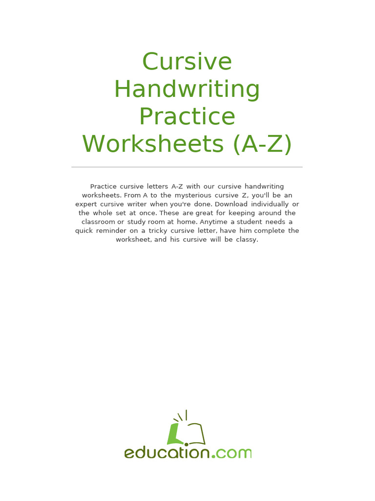 Cursive Handwriting Worksheets | PDF | Western Calligraphy | Calligraphy