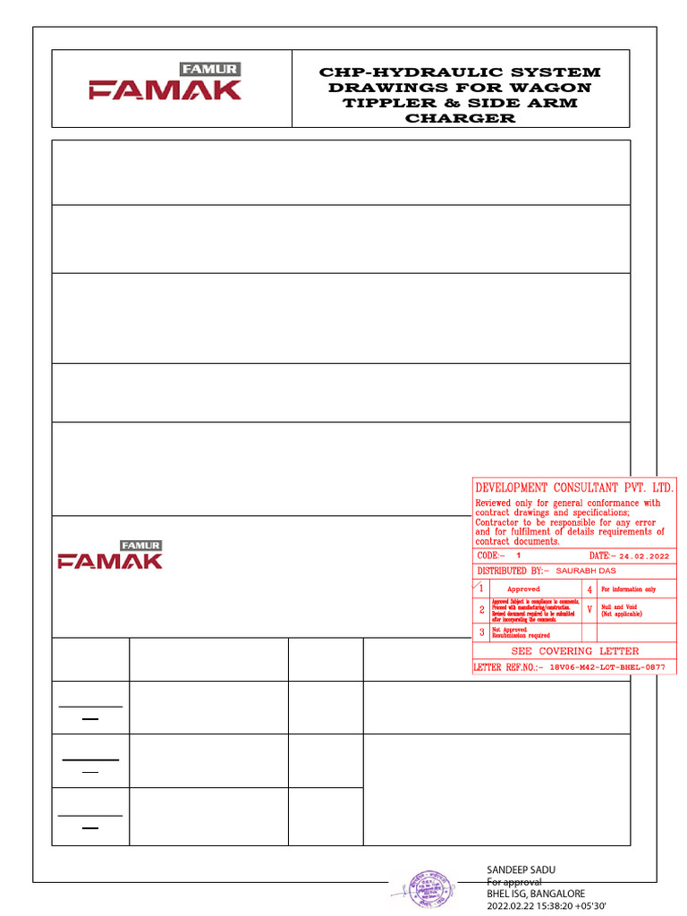 Hydraulic System Drawings For Wagon Tippler & Side Arm Charger 660 ...