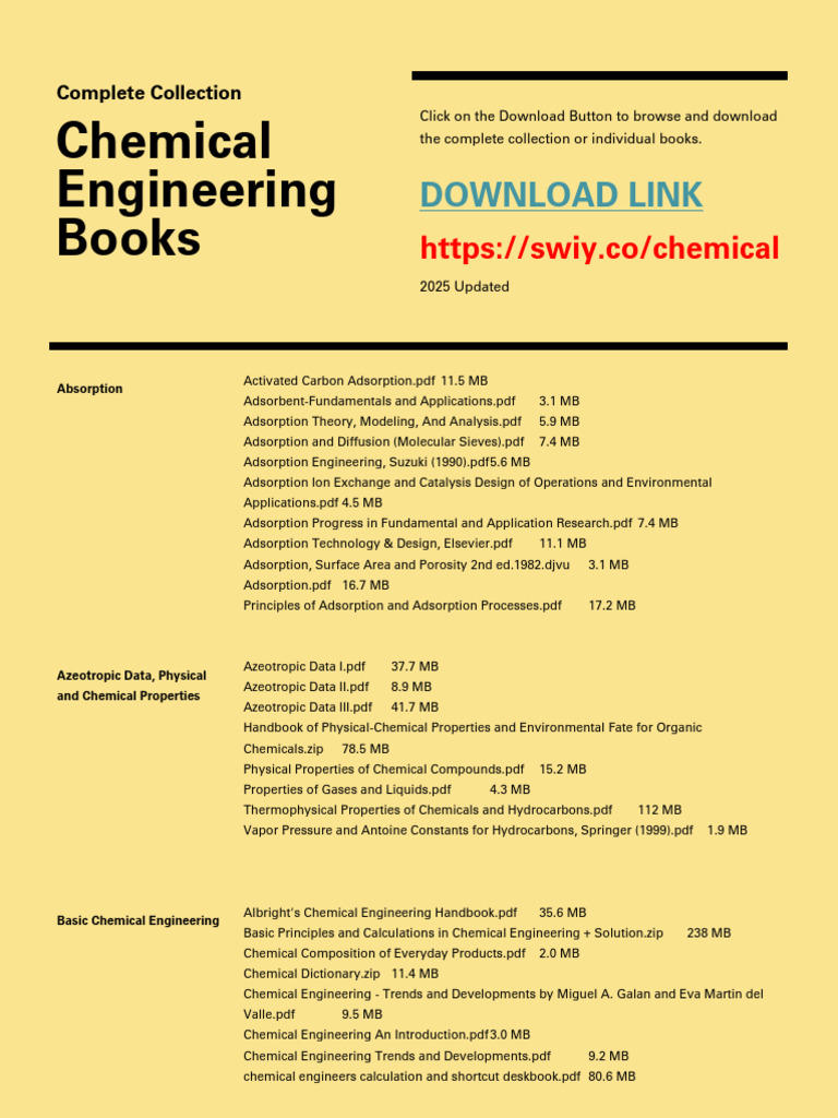 Chemical Engineering Books - Complete Collection | PDF | Fluid ...