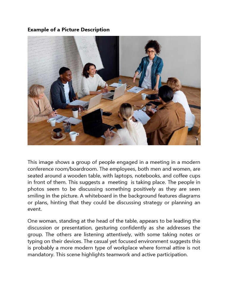 Example of A Picture Description | PDF
