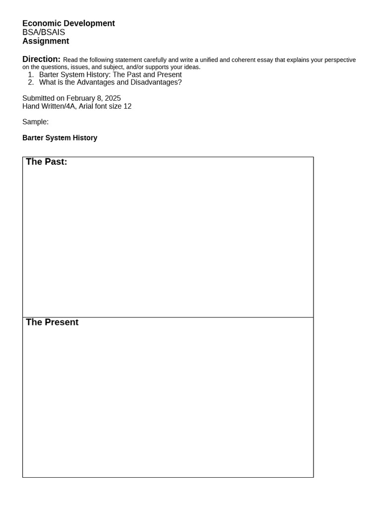 Eco Dev. Assignment | PDF