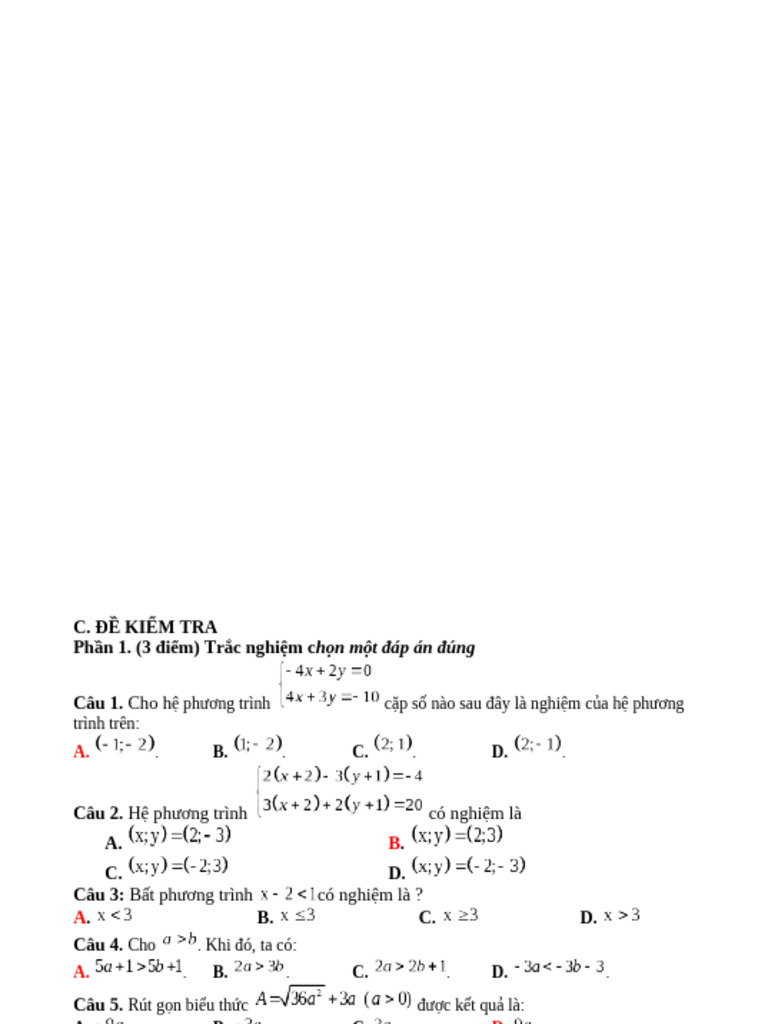 De Cuoi Ki 1 Toan 9 Nam 2024 2025 Truong Thcs Thuan Thien Hai Phong | PDF