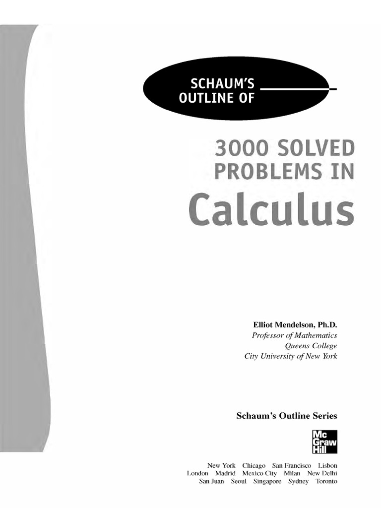 3000 Solved Problems in Calculus - 250206 - 141235 | PDF
