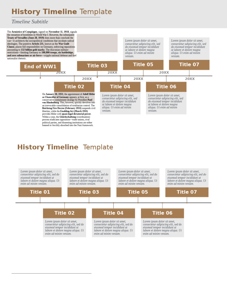 History Timeline Template | PDF | Weimar Republic | German Nationalism