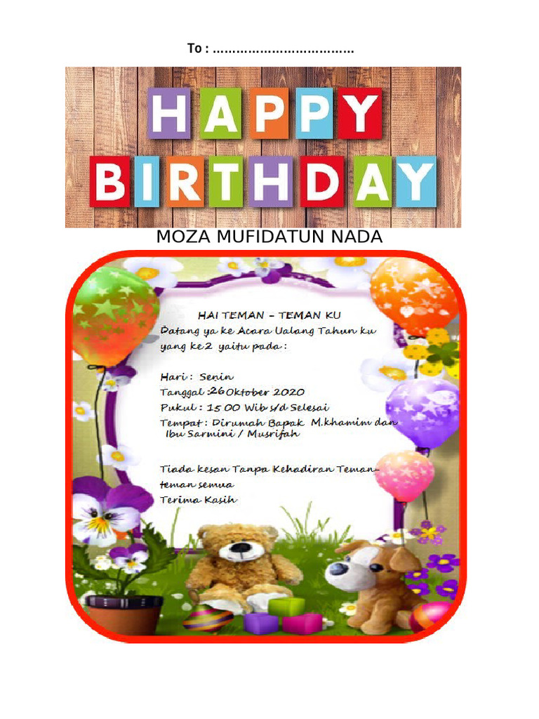 Undangan Moza | PDF
