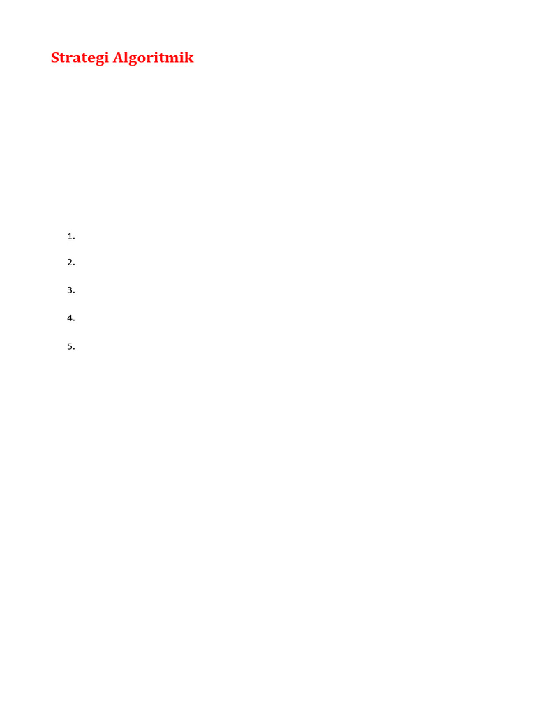 Strategi Algoritmik | PDF
