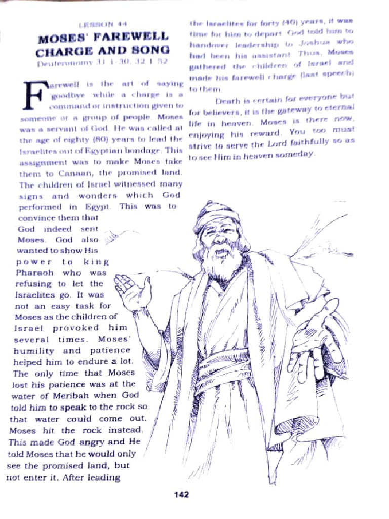 Moses' Farewell Charge and Lessons | PDF | Moses | Book Of Deuteronomy
