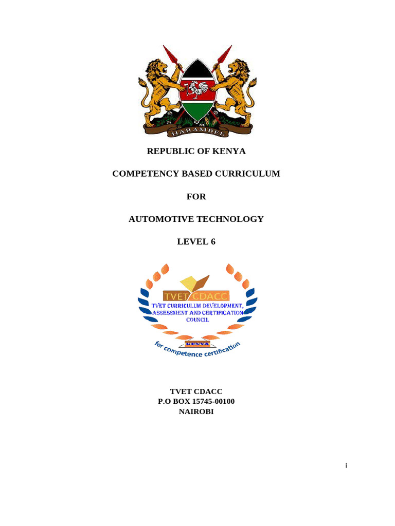 AUTOMOTIVE Engineering Level 6 CURRICULUM | PDF | Entrepreneurship ...