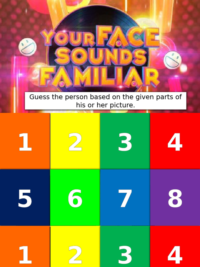 Your Face Sounds Familiar Game | PDF
