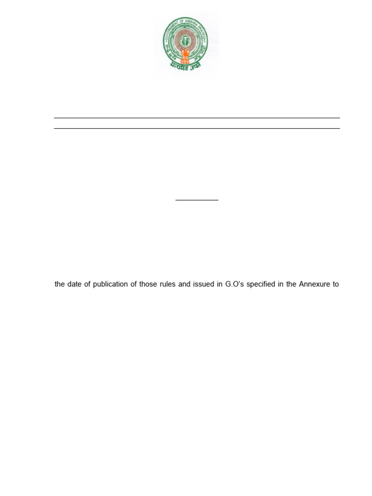 Andhra Pradesh Secretariat Services Rules | PDF | Probation | Government