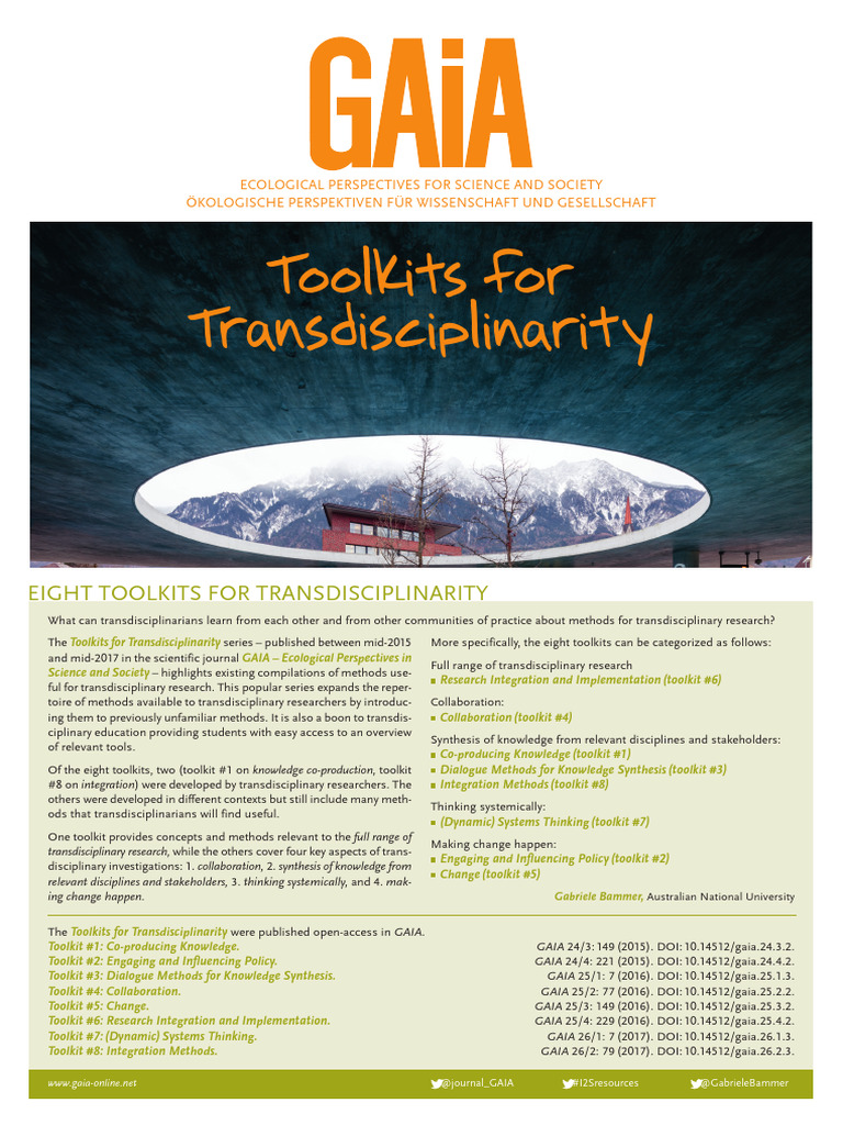 Gaia Flyer Toolkits 032911 | PDF | Systems Theory | Epistemology