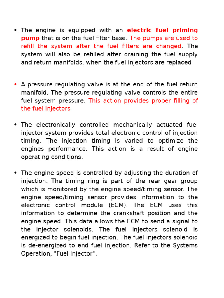Fuel Injection System Overview | PDF