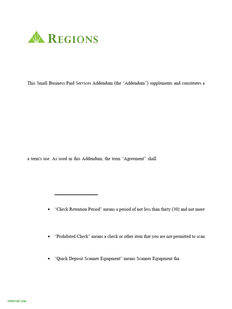Small Business Paid Services Addendum TC | PDF | Credit Card ...
