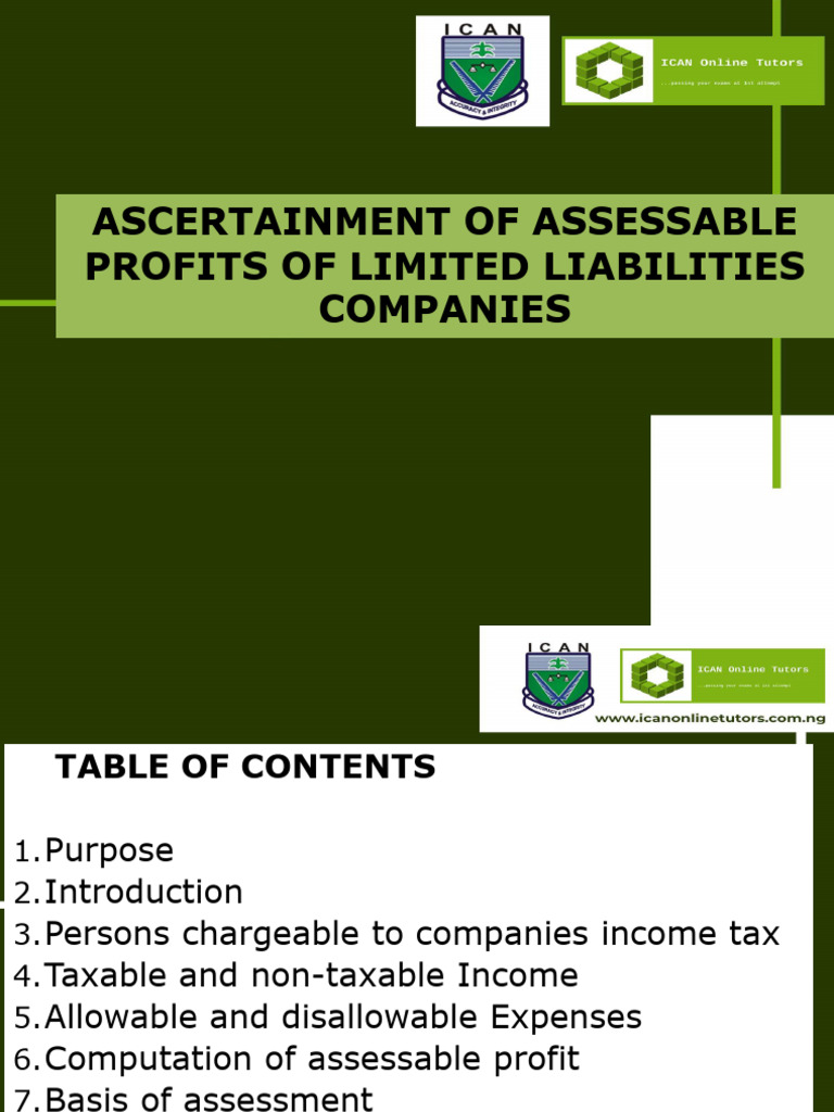 Assessable Profits for Limited Companies | PDF | Expense | Tax Deduction