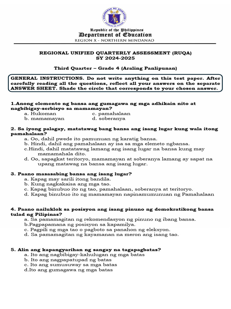 AP - G4 - Test Questionnaire Q3 | PDF