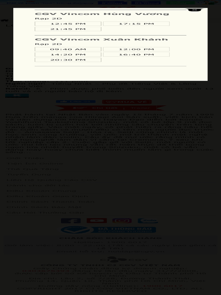 LỜI THÌ THẦM CỦA TRÁI TIM - WHISPER OF THE HEART 2025 Thông tin - Lịch chiếu CGV | PDF