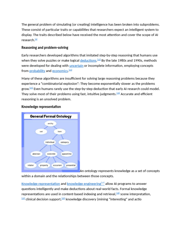 AI Traits: Reasoning & Knowledge Representation | PDF