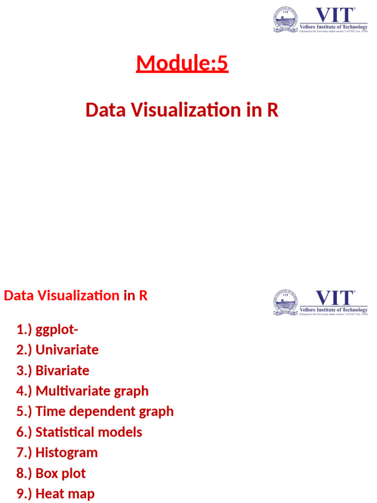 DS - Unit-5 - Data Visualization in R-1 | PDF | Applied Mathematics | Multivariate Statistics