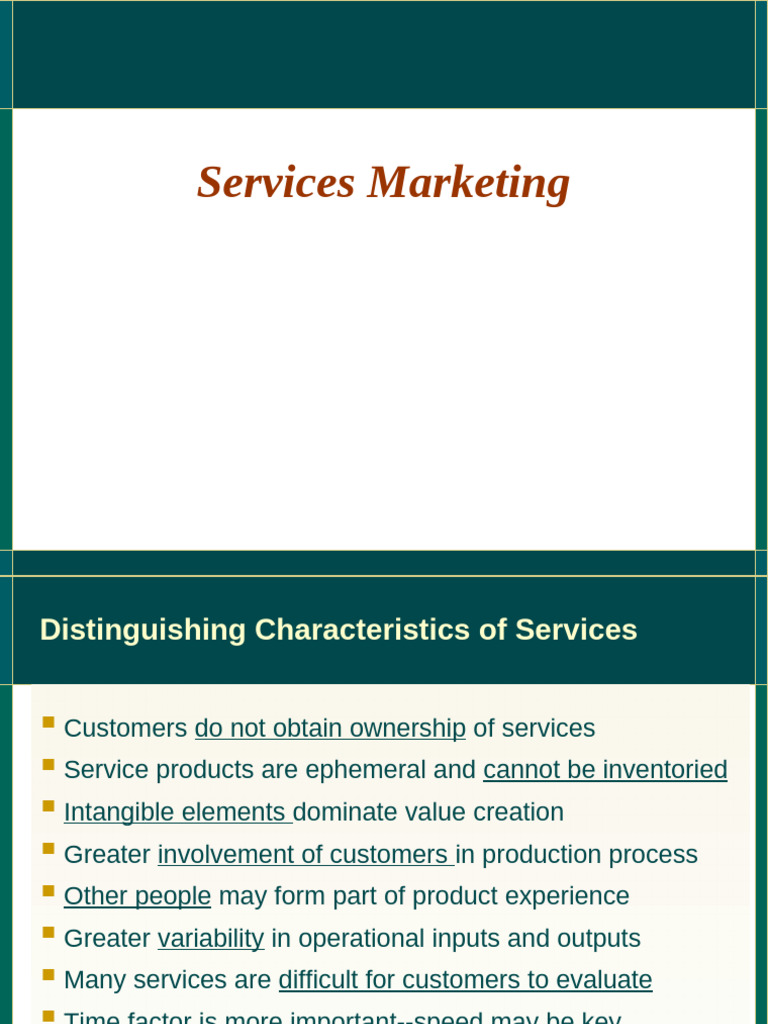 Lecture-9 Services Marketing | PDF | Marketing | Business Economics
