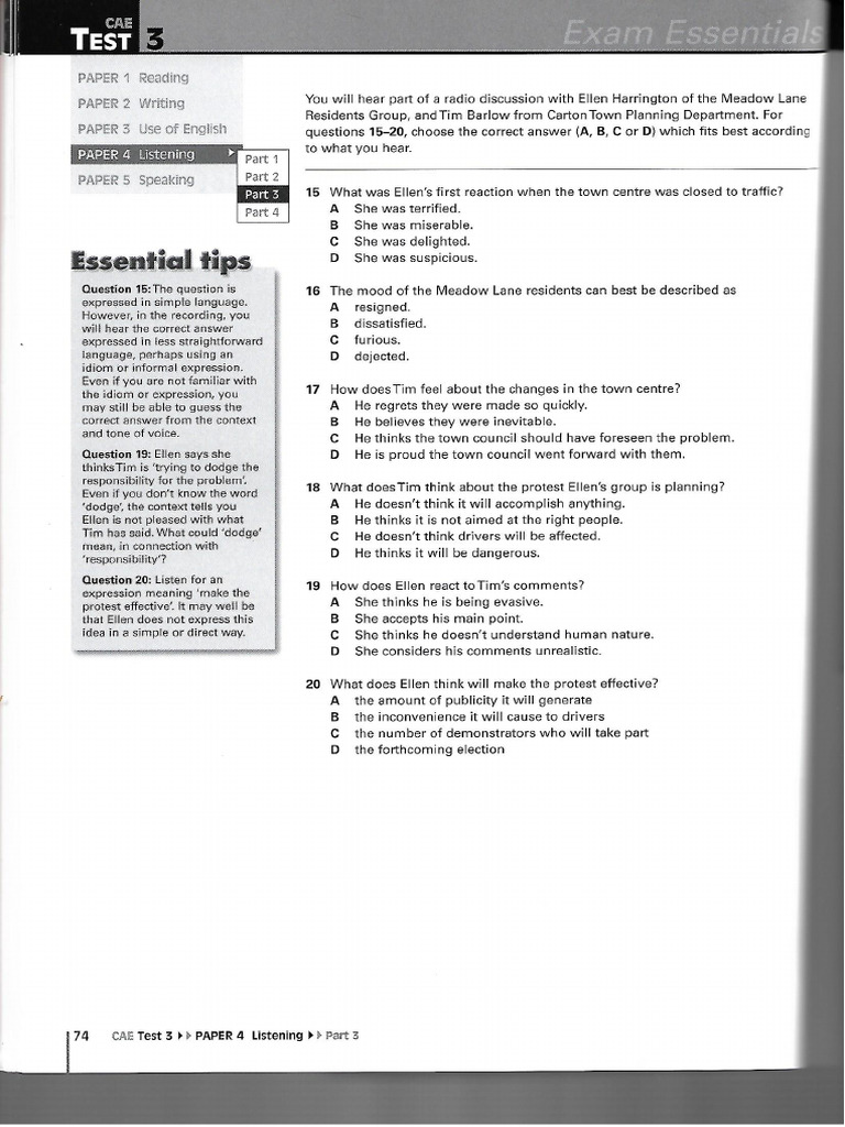 CAE Test 3 Heinle 2 | PDF