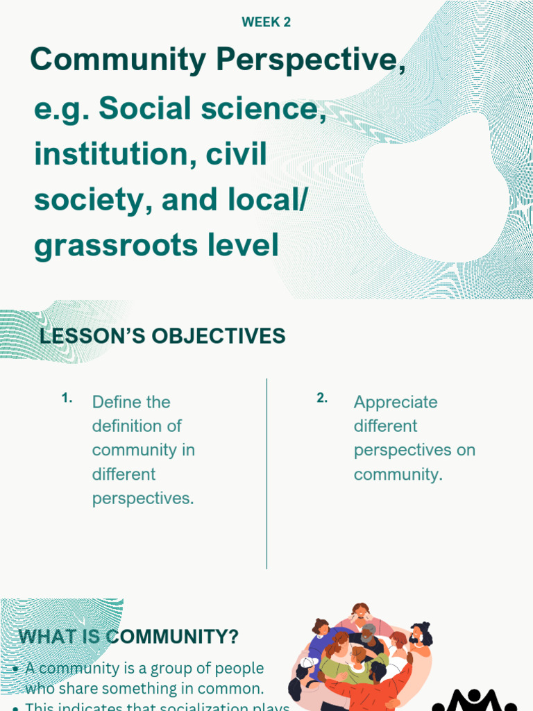 WEEK 2 Community Perspective | PDF | Social Sciences | Community