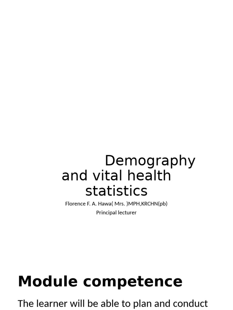 Demography and Vital Health Statistics Online | PDF | Pregnancy ...