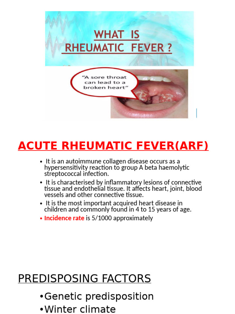 Rheumatic Fever Ethiology and Pathophysiology | PDF