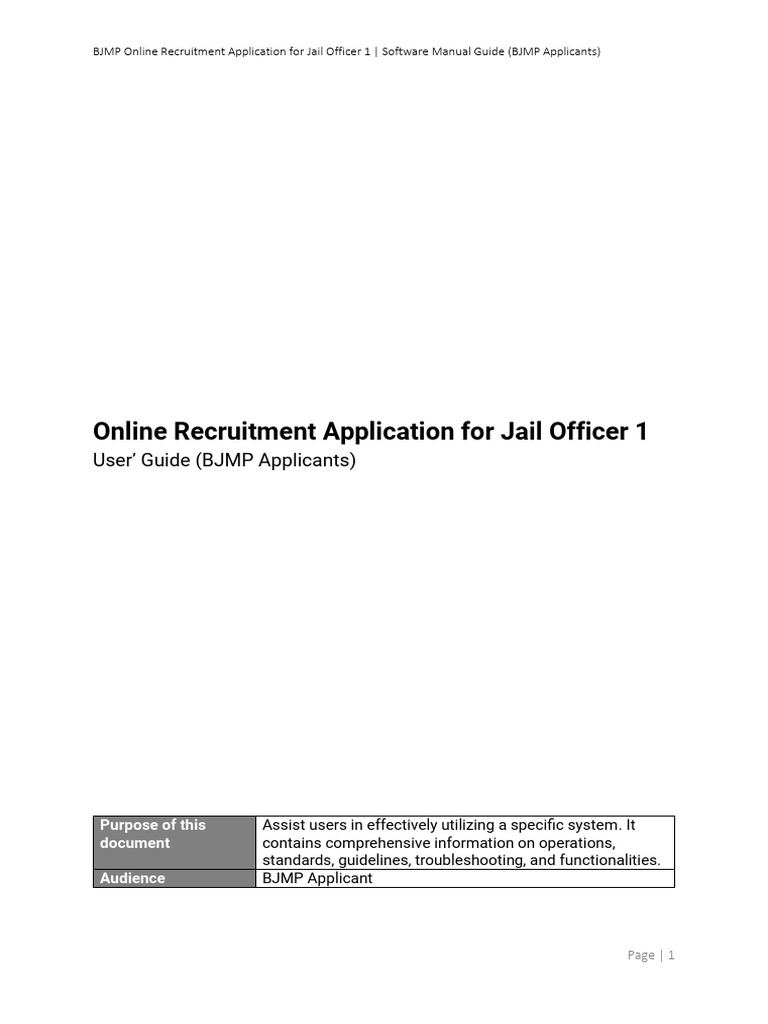 BJMP Applicants Manual | PDF | Software | Information Technology