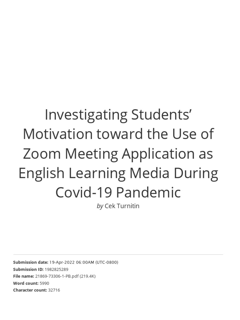 Investigating Students TURNITIN1 | PDF