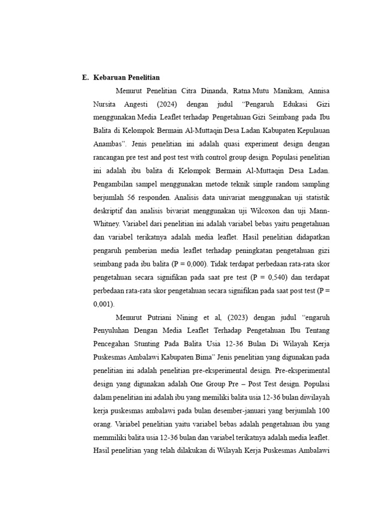 Kebaruan Penelitian | PDF