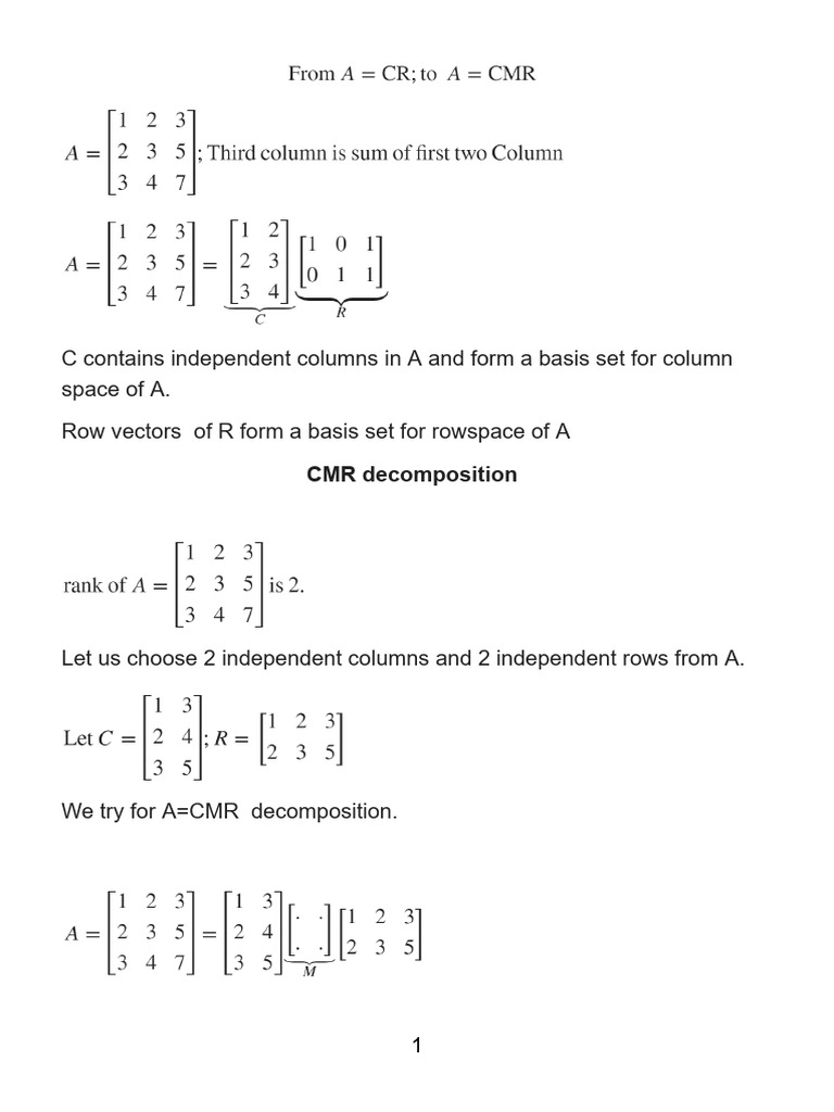 CMR Decomposition Explained | PDF