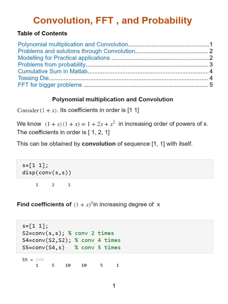 Conv FFT Prob | PDF | Mathematical Objects | Computational Science