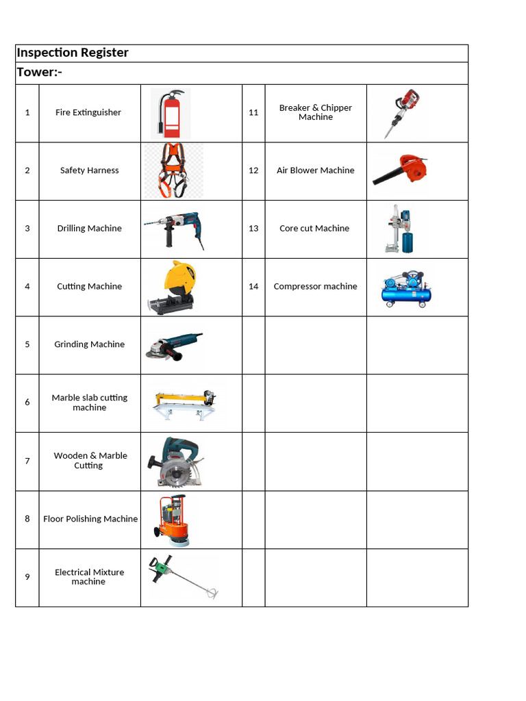 Equipment Inspection Register | PDF | Insulator (Electricity ...