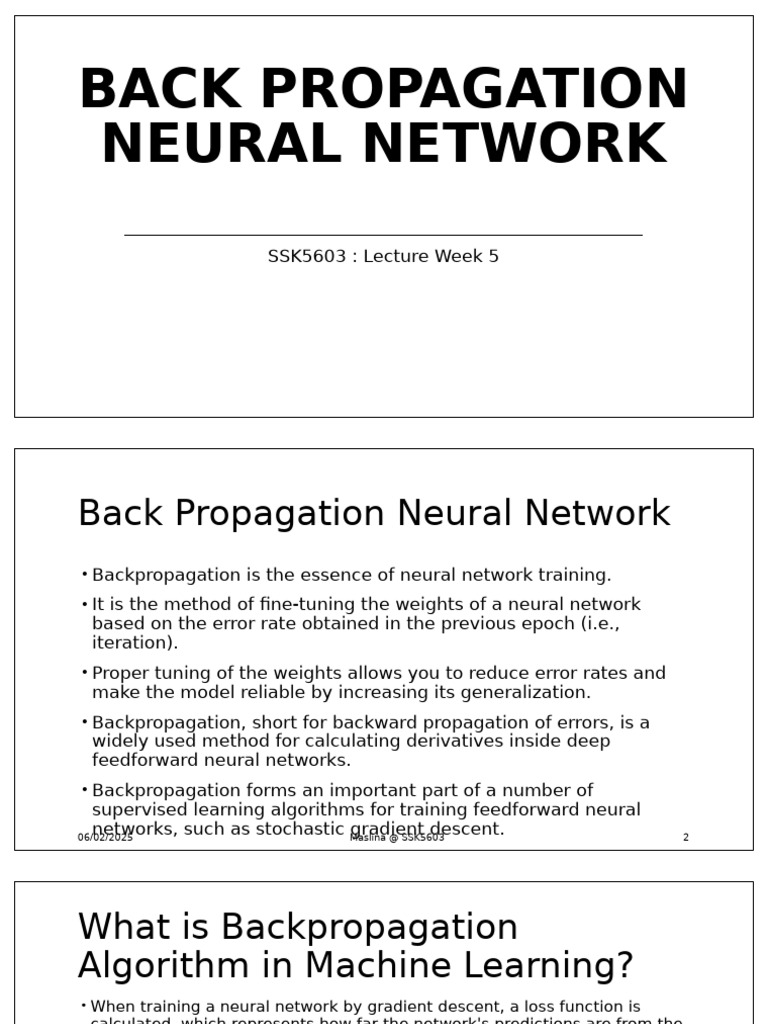 Chapter 3-3 Neural Network-Back Propagation | PDF | Theoretical Computer Science | Computational ...