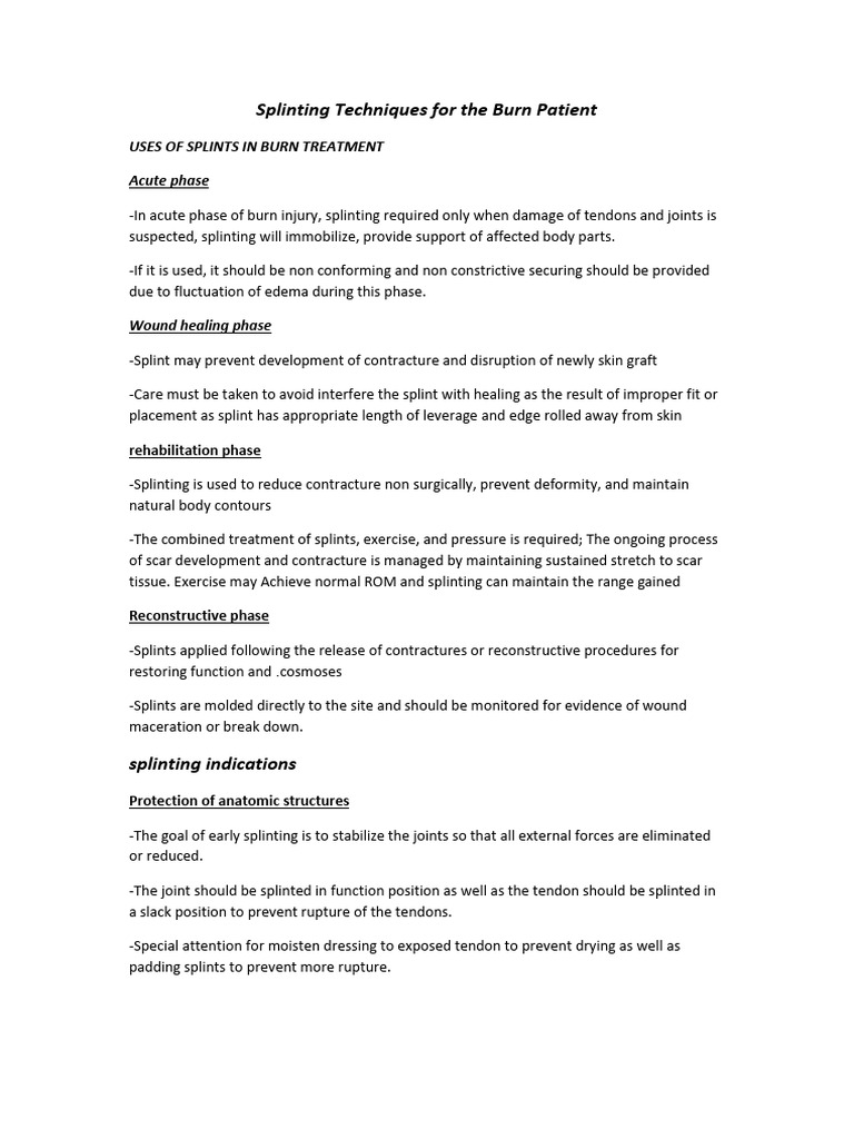 3 - Splinting | PDF | Anatomical Terms Of Motion | Elbow